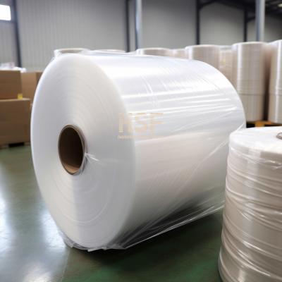 China 50μm Translucent White Monoaxially Oriented Polyethylene Film for Packaging and Lamination for sale