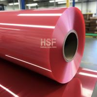 China 1300mm Translucent Red 70μm Mono Oriented Polypropylene MOPP Film for Tapes Labels and Food Packaging for sale
