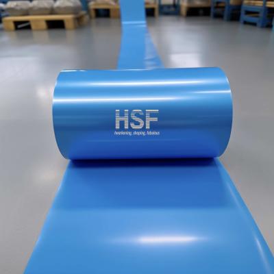 China 70μm Blue Moisture Resistant Mono Oriented Polypropylene Film Roll for Food Packaging and Retail for sale