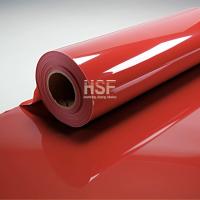 China 40μm Opaque Red UV Cured PE Release Film for Protective Packaging and Labeling for sale