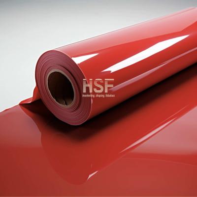 China 40μm Opaque Red UV Cured PE Release Film for Protective Packaging and Labeling for sale