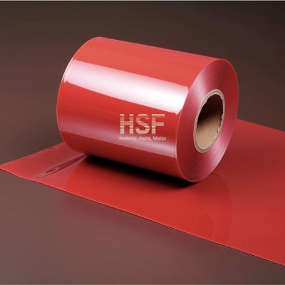China HSF Opaque Red PE Silicone Coated Release Film with 2000mm Width and 40μm Thickness for Protective Packaging for sale