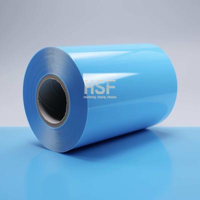 China 80μm Opaque Blue UV Cured Silicone Release Film for Protective Packaging and Labeling for sale