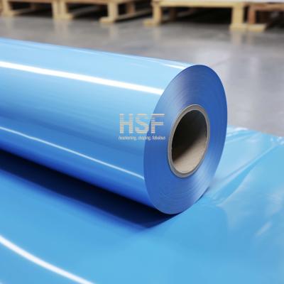 China 120μm Opaque Blue PE Release Film Silicone UV Cured for Protective Packaging and Industrial Applications for sale