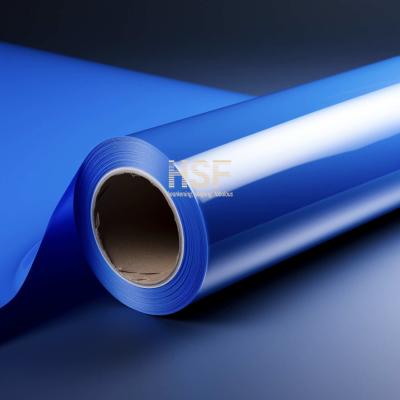 China 80μm Opaque Blue CPP Silicone Coated Release Film for Label and Adhesive Manufacturing for sale