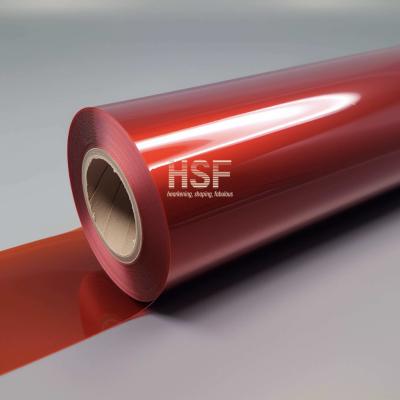 China Translucent Red 70μm MOPP Silicone Release Film 1300mm for Gift Wrapping and Industrial Applications for sale