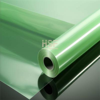 China 50μm Light Green Translucent PET Silicone Coated Release Film for Tapes and Labels for sale