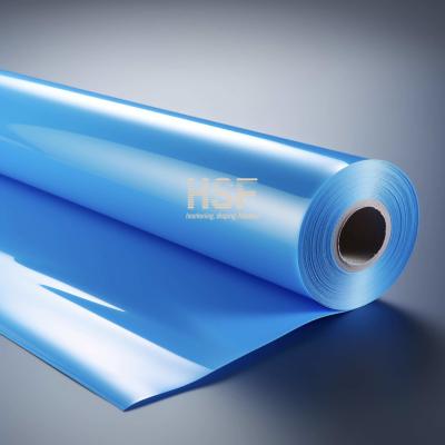 China 12μm Translucent Blue PET Fluorosilicone Coated Release Film with Chemical Resistance for sale