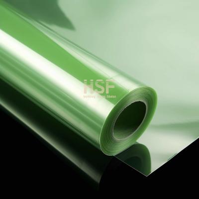 China Translucent Green Anti Static Coated PET Film with 20μm Thickness for Electronics and Medical Packaging for sale