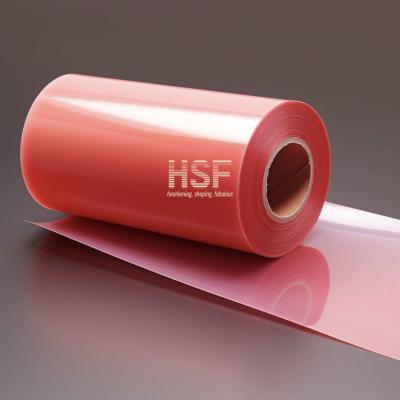 China 20μm Translucent Red Polyethylene Terephthalate Non Silicone Release Film for Electronics and Medical Applications for sale
