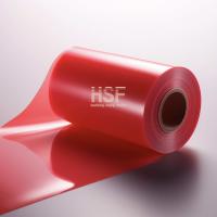China RoHS Compliant Translucent Red 50μm Non Silicone Release Film for Automotive and Printing for sale