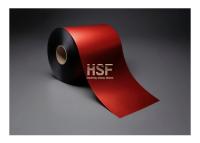 China 60μm Red-Black Dual-Color Cast Polypropylene Film with 25μm Emboss Depth for High Tensile Strength and Tear Resistance for sale