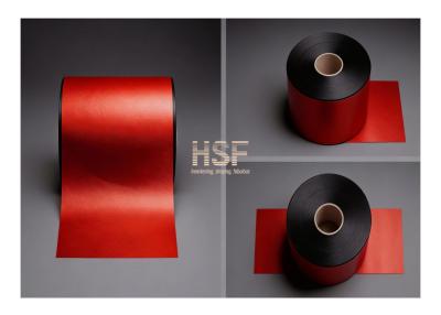 China 90μm Base Film 25μm Emboss Depth Red-Black Dual-Color CPP Film for High-End Stationery and Packaging for sale