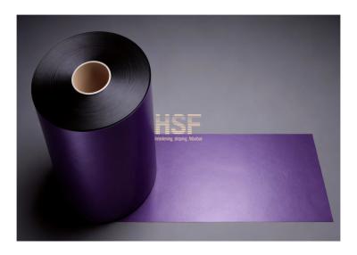 China 100μm Base Thickness 25μm Emboss Depth Purple-Black Dual-Color CPP Film for Premium Packaging for sale