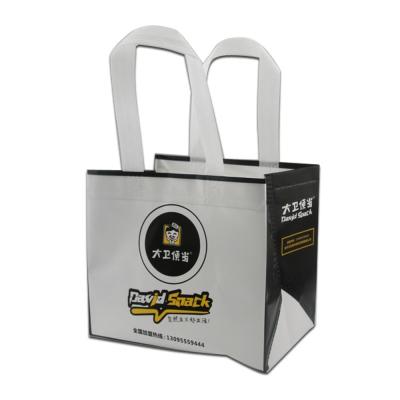 China Large Reusable Handle Grocery Tote Custom Non Woven Shopping Bag for Household Products for sale