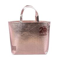 China Portable Lamination Non-Woven Packaging Bag for Grocery and Rose Gold Eco PP Material for sale