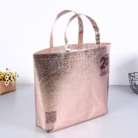 China Portable Lamination Non-Woven Packaging Bag for Grocery and Rose Gold Eco PP Material for sale
