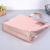 China Portable Lamination Non-Woven Packaging Bag for Grocery and Rose Gold Eco PP Material for sale