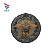 China Custom iron on twill heat cut eye embroidery patch for garment accessory for sale