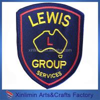 China Button On Style Custom Design Iron On Woven Patches for Soccer Team Club Personalized for sale