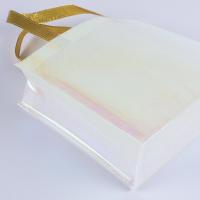 China Exhibition Custom Logo Pink Holographic Non Woven Iridescent Tote Bag for Wedding Gift for sale