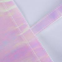 China Exhibition Custom Logo Pink Holographic Non Woven Iridescent Tote Bag for Wedding Gift for sale