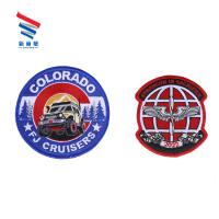 China Customized Logo Golf Embroidered Woven Patches at Direct with Canvas Fabric for sale