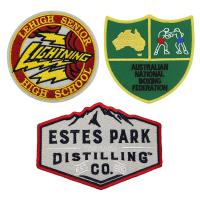 China 3D Custom Embroidery Patch Iron On Patches For Clothing in Fabric for sale