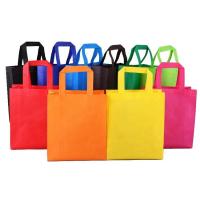 China Custom Logo Non Woven Bag Reusable Shopping  Handled Bag for sale