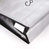 China Non-Woven Fabric Bag Custom LOGO Printing Laser Metal Film Tote Bag for Scarves Shawls for sale