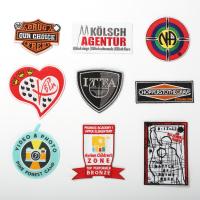China Custom Woven Chenille 3D Logo Embroidered Iron On Patches for Clothing Customization for sale