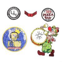 China Custom Woven Chenille 3D Logo Embroidered Iron On Patches for Clothing Customization for sale