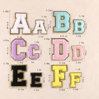 China 8 cm Chenille Letter Patches Alphabet Set For Clothing Custom Iron On Embroidery Towel for sale