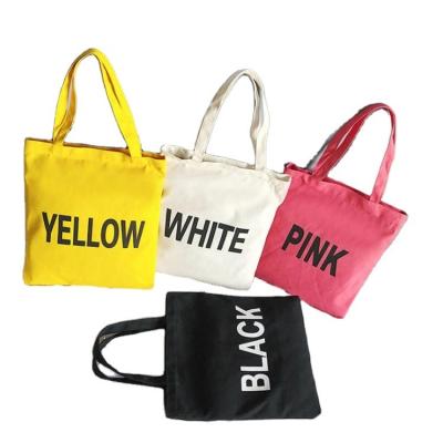 China Eco Friendly Reusable Women Canvas Cotton Bag Custom Printed Organic Tote for Grocery for sale