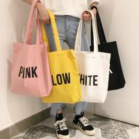 China Eco Friendly Reusable Women Canvas Cotton Bag Custom Printed Organic Tote for Grocery for sale
