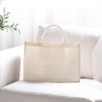 China Bag Square Shape Laminated Waterproof Canvas Cotton Shopping Tote Beach Bag for Promotion for sale