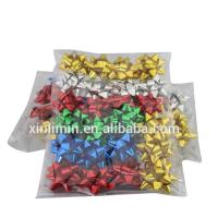 China Metal Brushed Ribbon Christmas Gift Wrapping Plastic Bow for All Kinds of Gift Boxes for sale