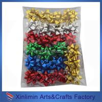 China Metal Brushed Ribbon Christmas Gift Wrapping Plastic Bow for All Kinds of Gift Boxes for sale