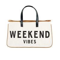China Custom Printed Large Canvas Travel Weekend Getaway Summer Beach Tote Bag with Leather Handles for sale