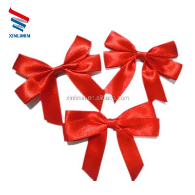 China Handcrafted Red Satin Ribbon Bow for B2B Gift Packaging Elevate Your Presentation Game for sale