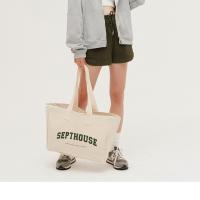 China Exhibition Customized Logo Printed Oversized Cotton Canvas Tote Bag for Active Lifestyle for sale