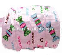 China Packaging Ribbon with Custom Printed Logo 3mm-100mm Width Satin/Grosgrain Fabric Type for sale