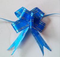 China Colorful Ribbon Pull Car Bows with Iridescent Finish and Single Side Printing for sale