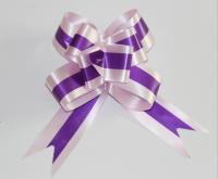 China Colorful Ribbon Pull Car Bows with Iridescent Finish and Single Side Printing for sale