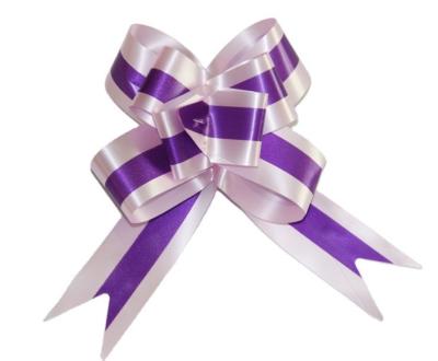 China Nice and Fastness Colour Organza Pull String Bows for Wedding Party in Satin Material for sale