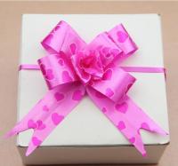 China Nice and Fastness Colour Organza Pull String Bows for Wedding Party in Satin Material for sale