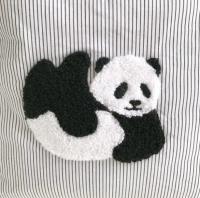 China Custom Logo Love Animal 3D Towel Embroidered Cotton Tote Bag for Shopping Convenience for sale
