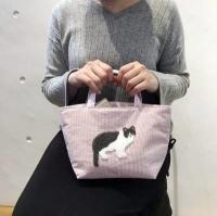 China Custom Logo Love Animal 3D Towel Embroidered Cotton Tote Bag for Shopping Convenience for sale