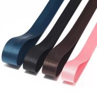China Custom Logo Woven Jacquard Strap Webbing in Black Color for 38mm Nylon Shoulder Strap for sale