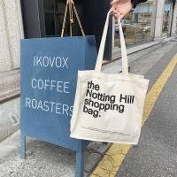 China Custom Logo Printed Reusable Canvas Shopping Cotton Tote Bags with Interior Pocket for sale